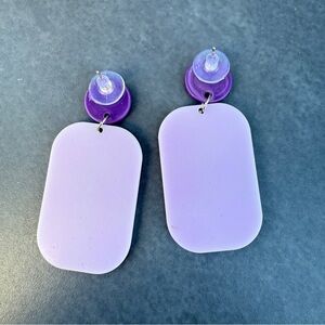 Little Studs | Jewelry | Purple 6s Mod Style Floral Acrylic Earrings ...